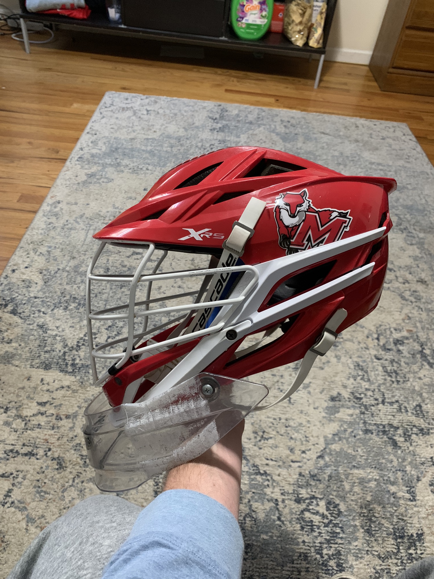 Cascade XRS Lacrosse Helmet With Goalie Neck Guard | SidelineSwap