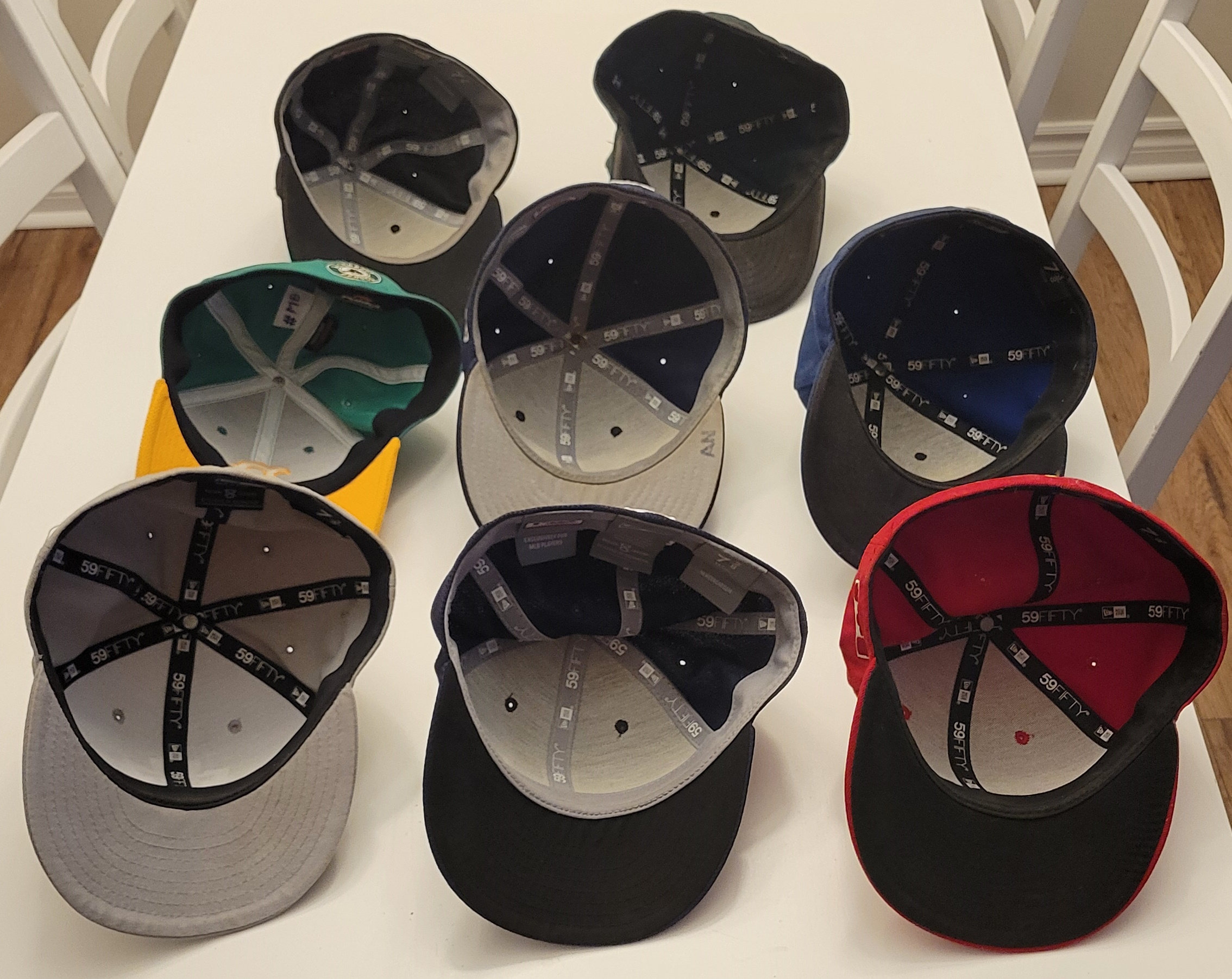 Lot of 8 New Era Fitted Hats - 7 3/8 | SidelineSwap