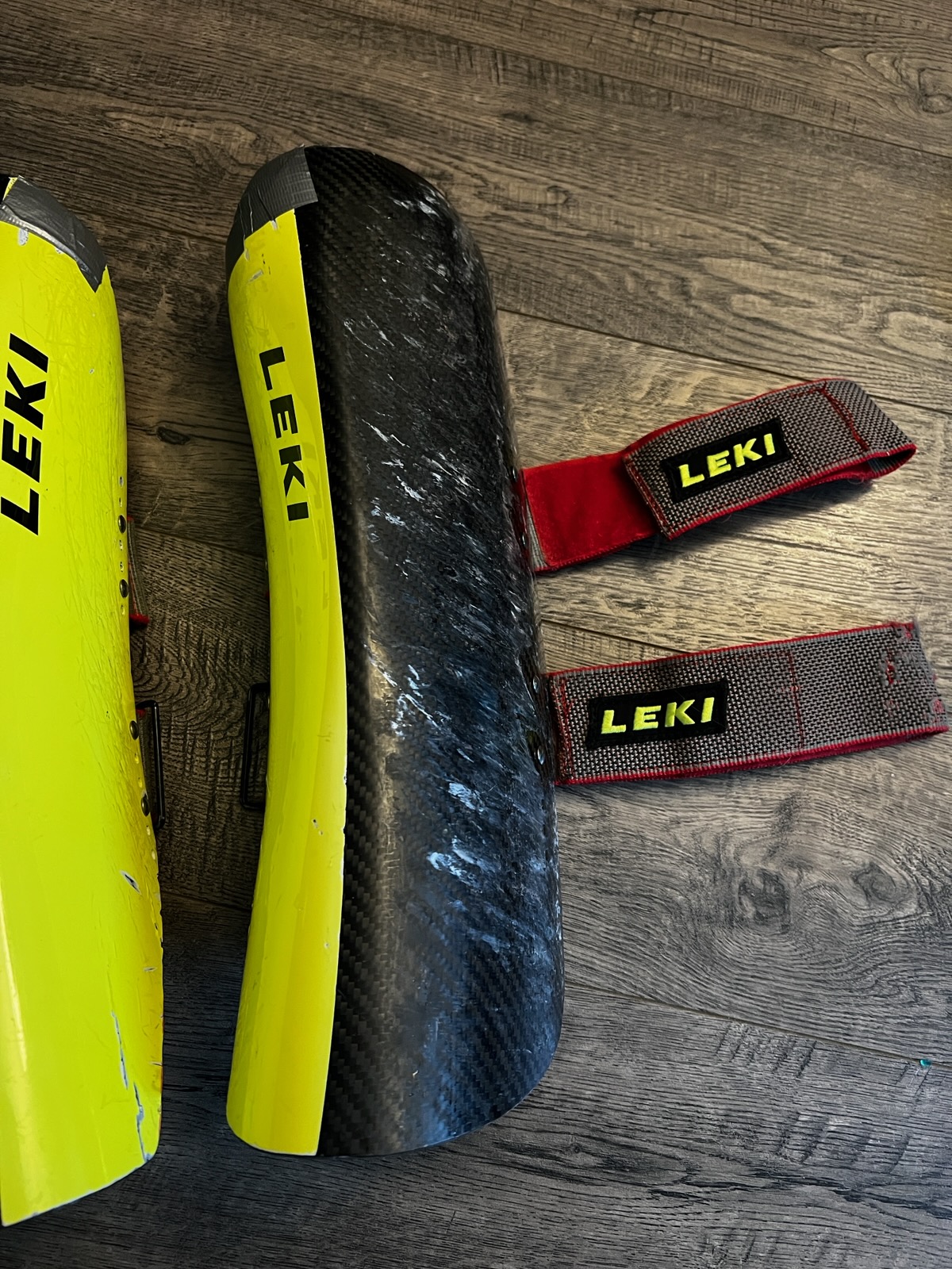 Leki Carbon Fiber Shin Guards Used One Size Fits All Leki Shin Guard ...