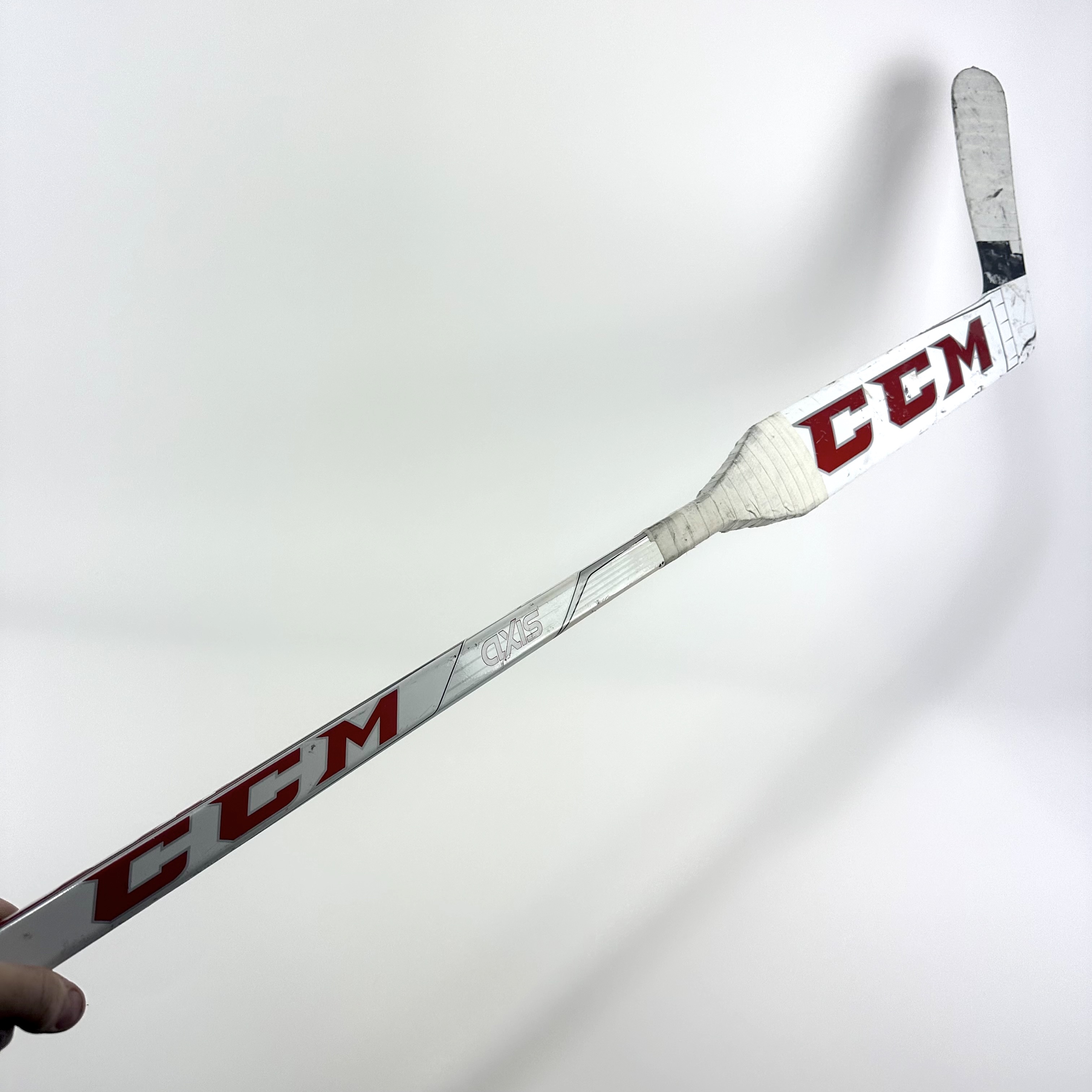Used CCM Axis Goalie Stick | Heel Curve | Custom Shaved Paddle ...