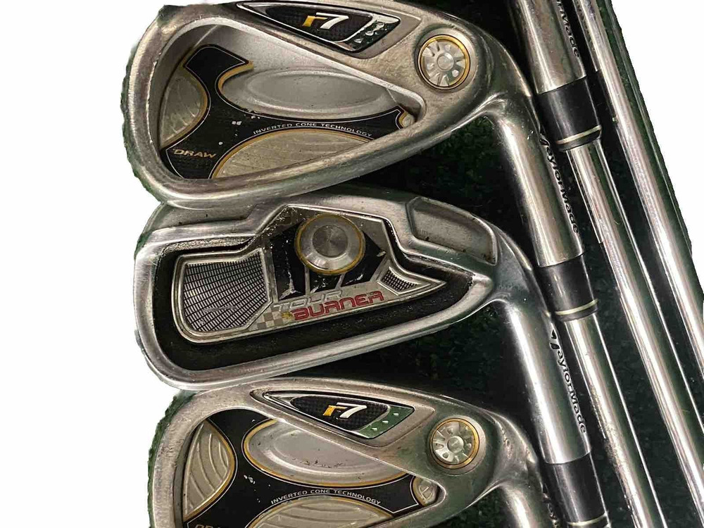 TaylorMade R7 Draw Iron Set 4-PW T-Step 90 Stiff Flex Steel Nice Grips ...