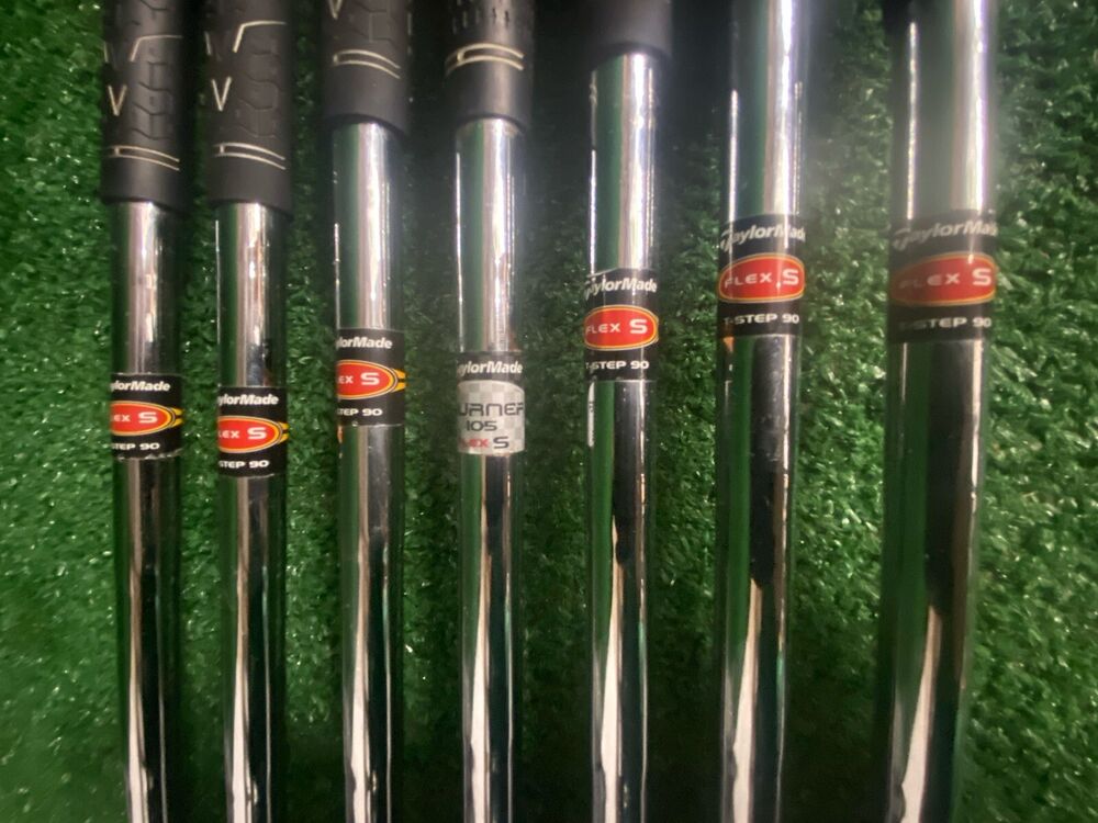 TaylorMade R7 Draw Iron Set 4-PW T-Step 90 Stiff Flex Steel Nice Grips ...