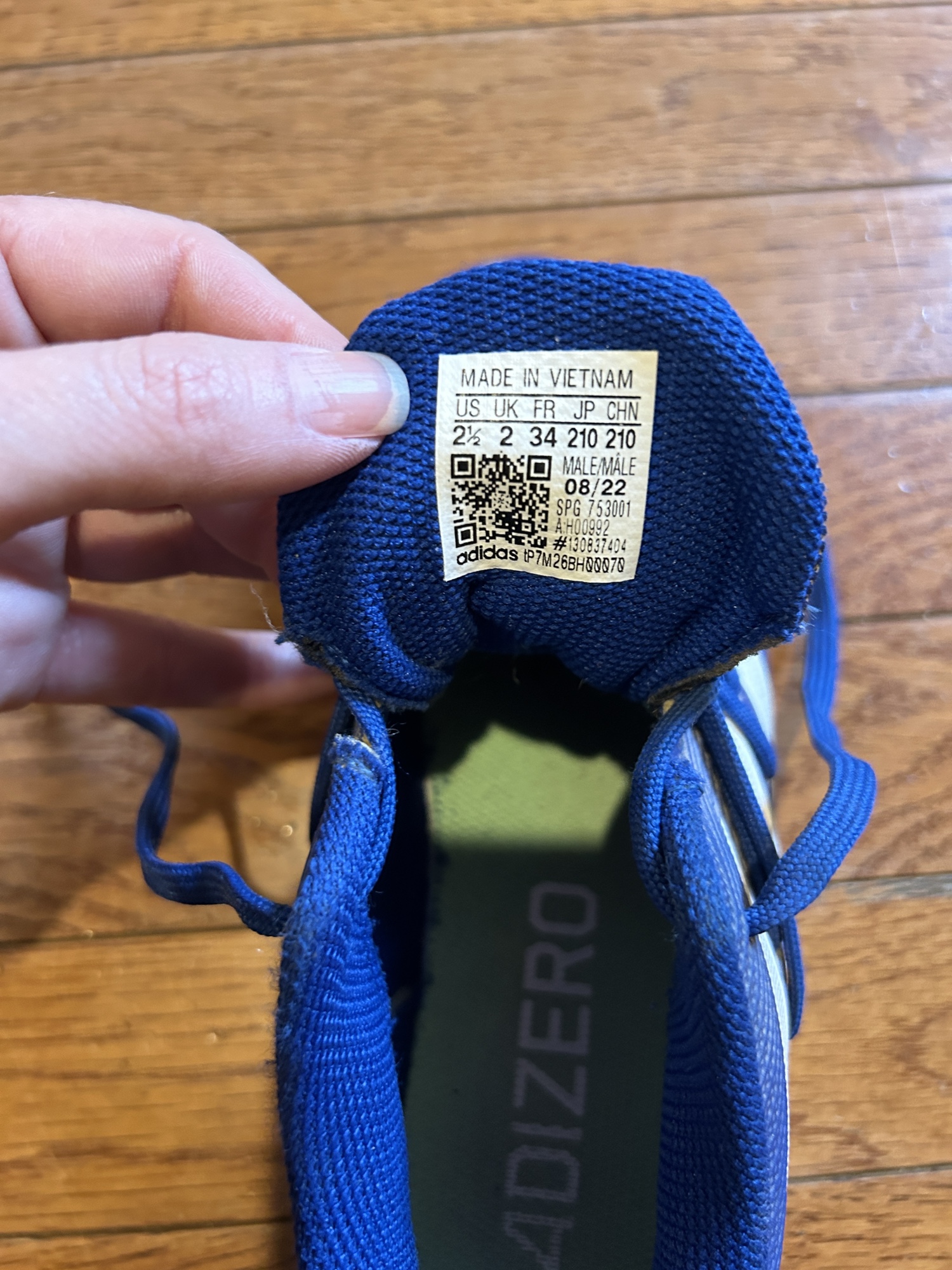 Blue Youth Low Top Adizero Afterburner 8 | SidelineSwap