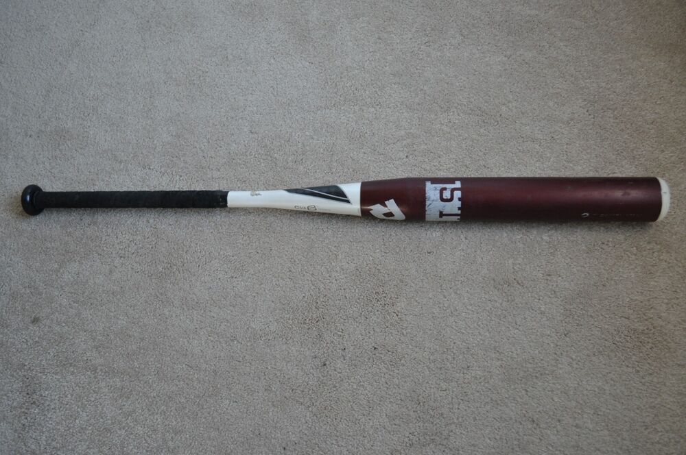 34/28 DeMarini White Steel WHI10 Singlewall Maroon Barrel Slowpitch ...