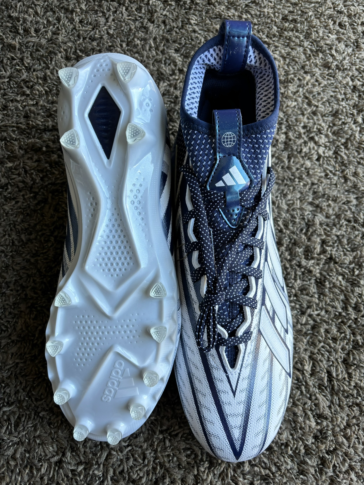Adidas Freak 24 INLINE White/Navy Blue Football Cleats Size 12.5 ...