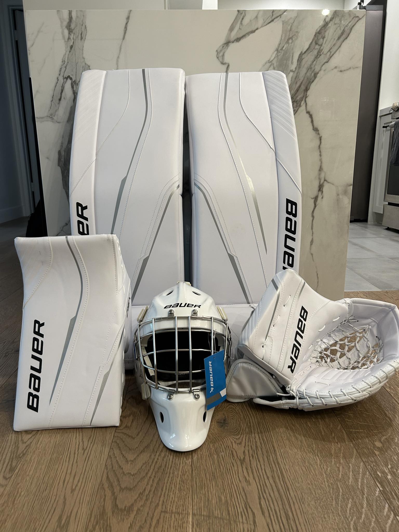 New Regular Bauer GSX Glove and Blocker - Senior, Regular, White ...