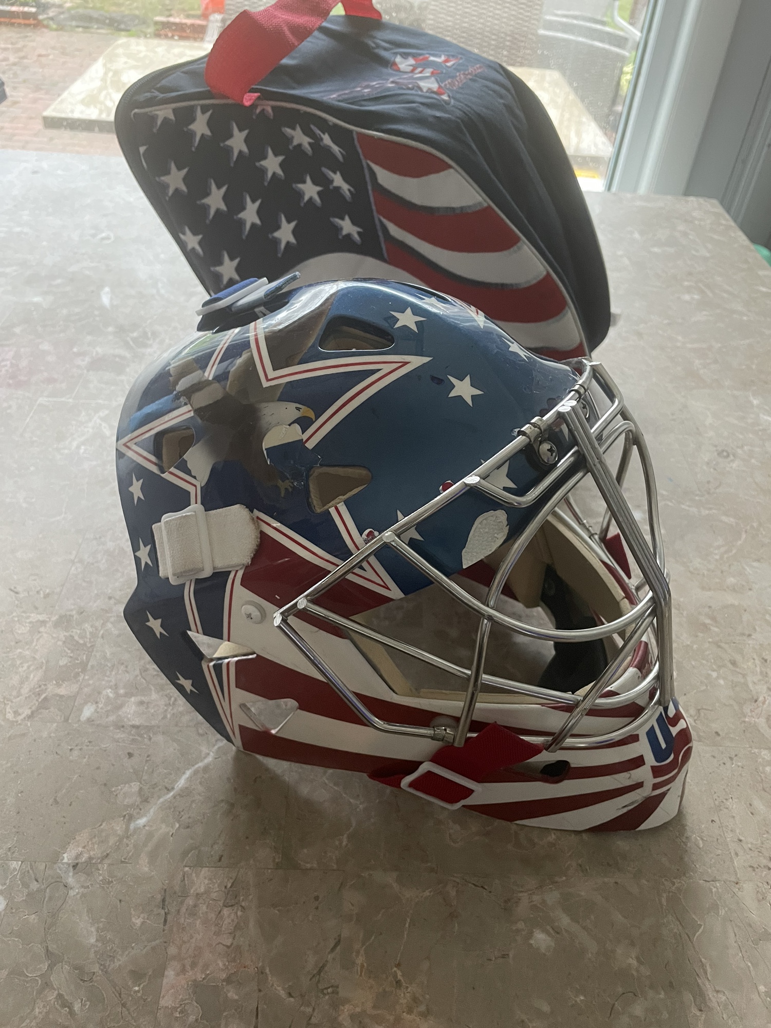 Custom USA Hockey Warwick Mask | SidelineSwap