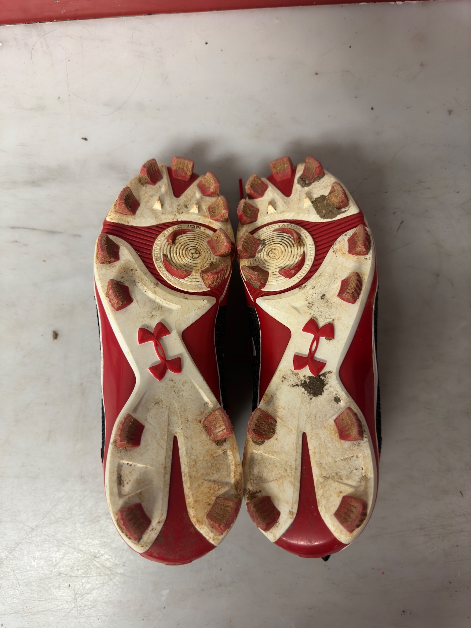 Red Used Kid's High Top Molded Cleats DCE | SidelineSwap