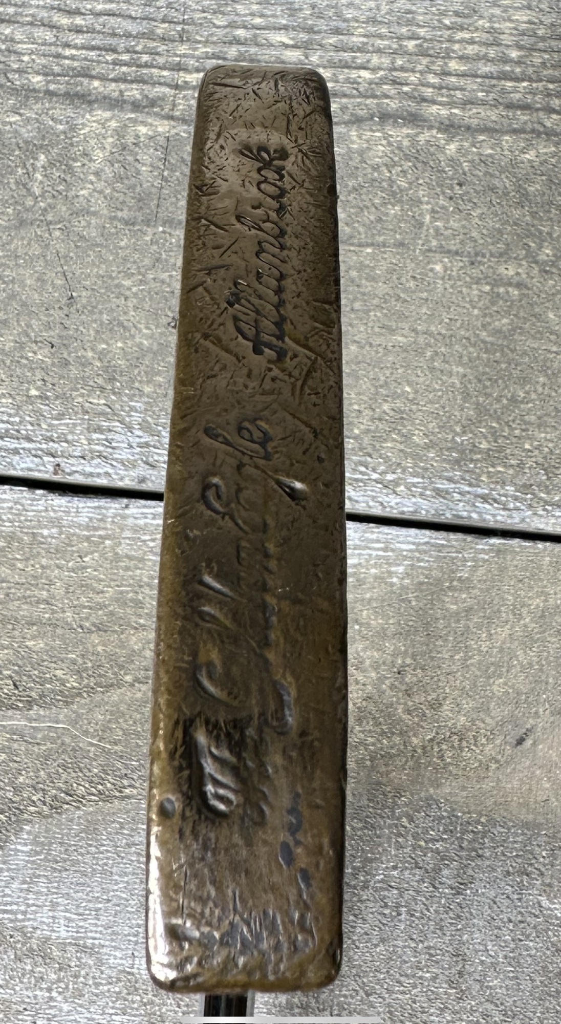 Allanbrook The Golden Eagle Vintage Brass Putter With Spalding Grip 34 ...