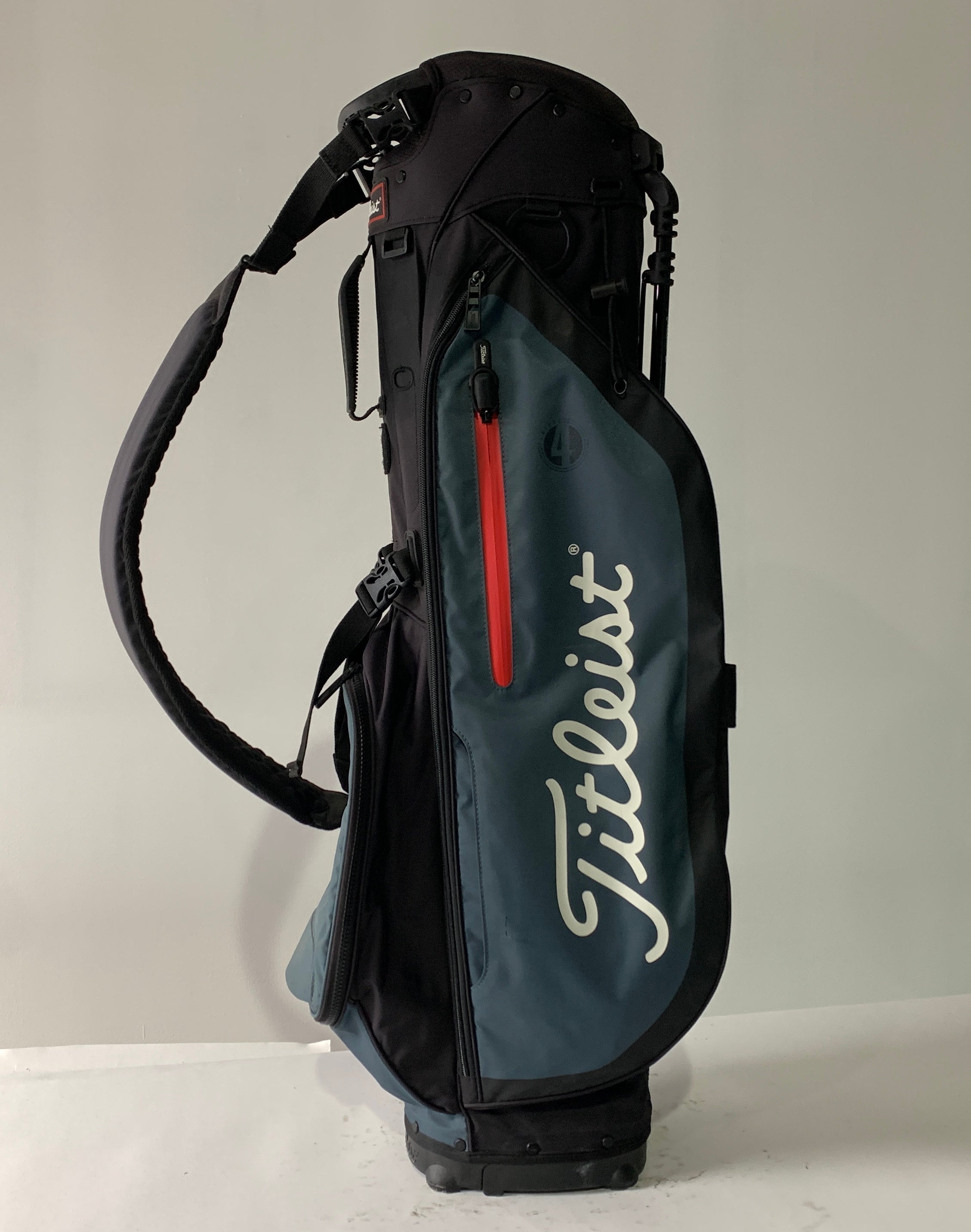 Titleist Players 4 Stand Bag Blue 4-Way Divide Single Strap Golf Bag ...