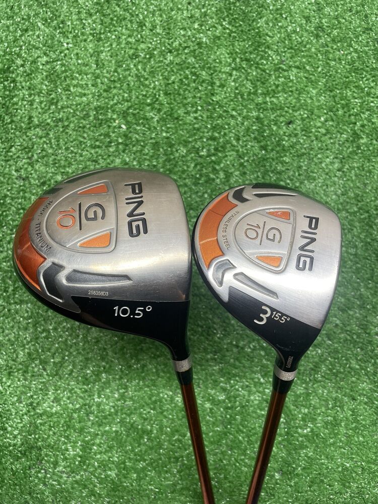 Ping G10 10.5° Driver & 15.5° 3 Wood TFC 129 Regular Flex Graphite ...
