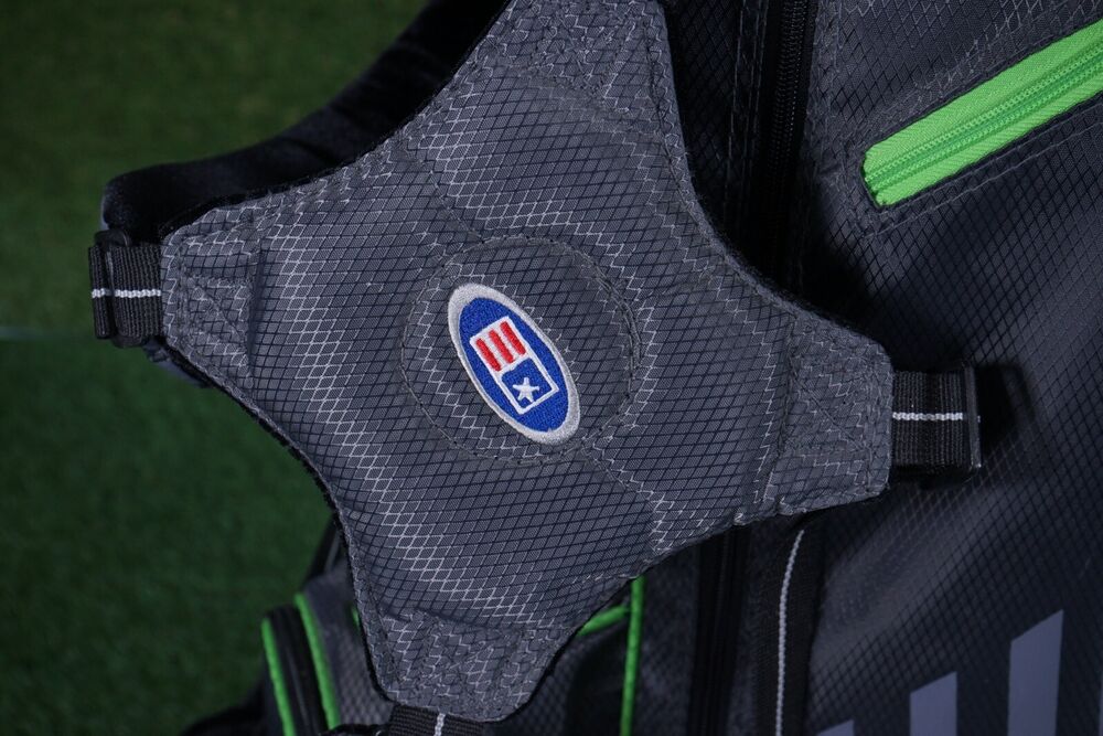 USKG UL/57 31” TALL JUNIOR KIDS STAND BAG 4 WAY DIVIDERS BLACK / GREY ...