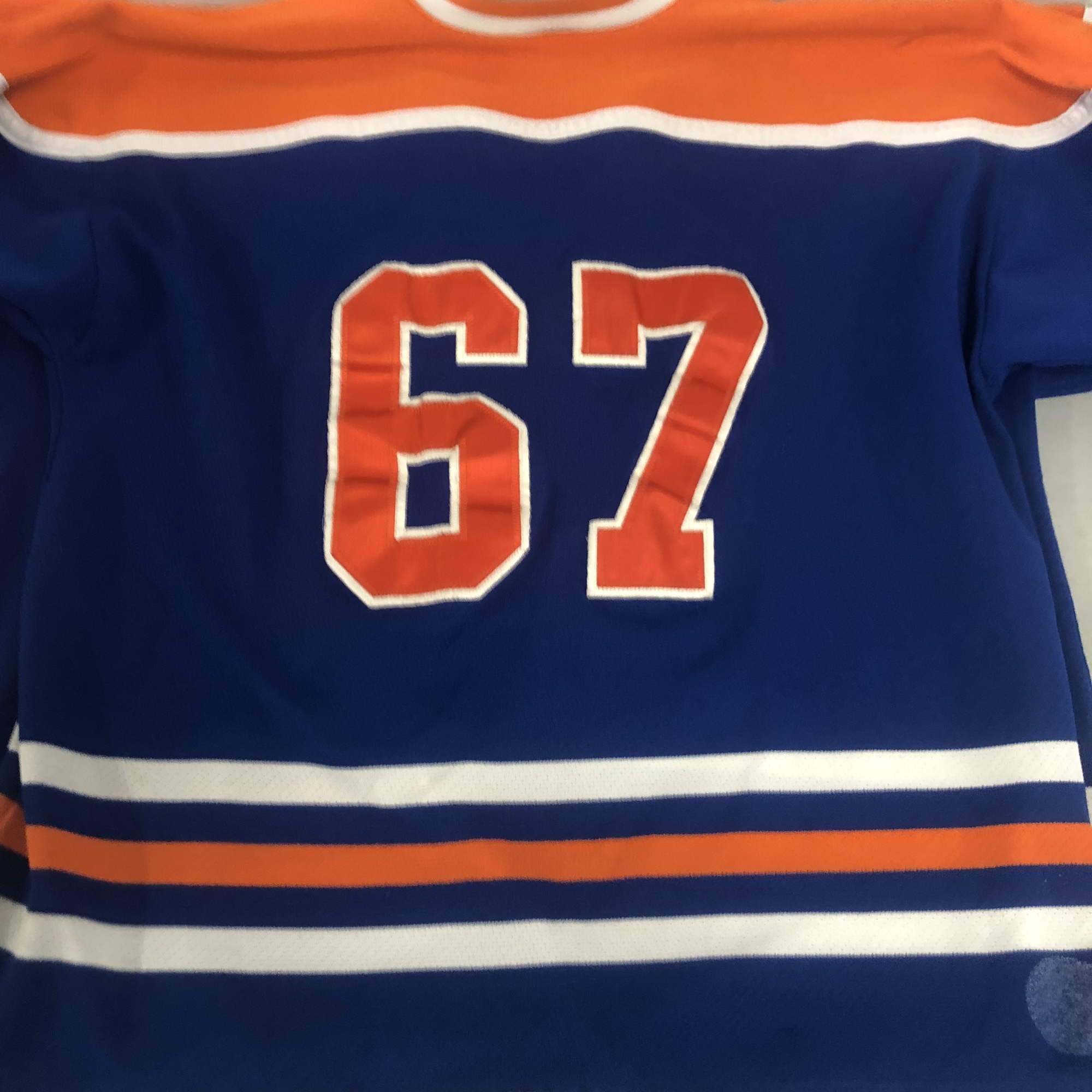 Oilers colors mens XL game jersey #67 | SidelineSwap
