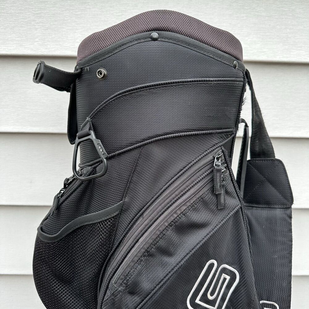 PING Traverse 14 Way Divider Cart Golf Bag Single Strap Black White ...