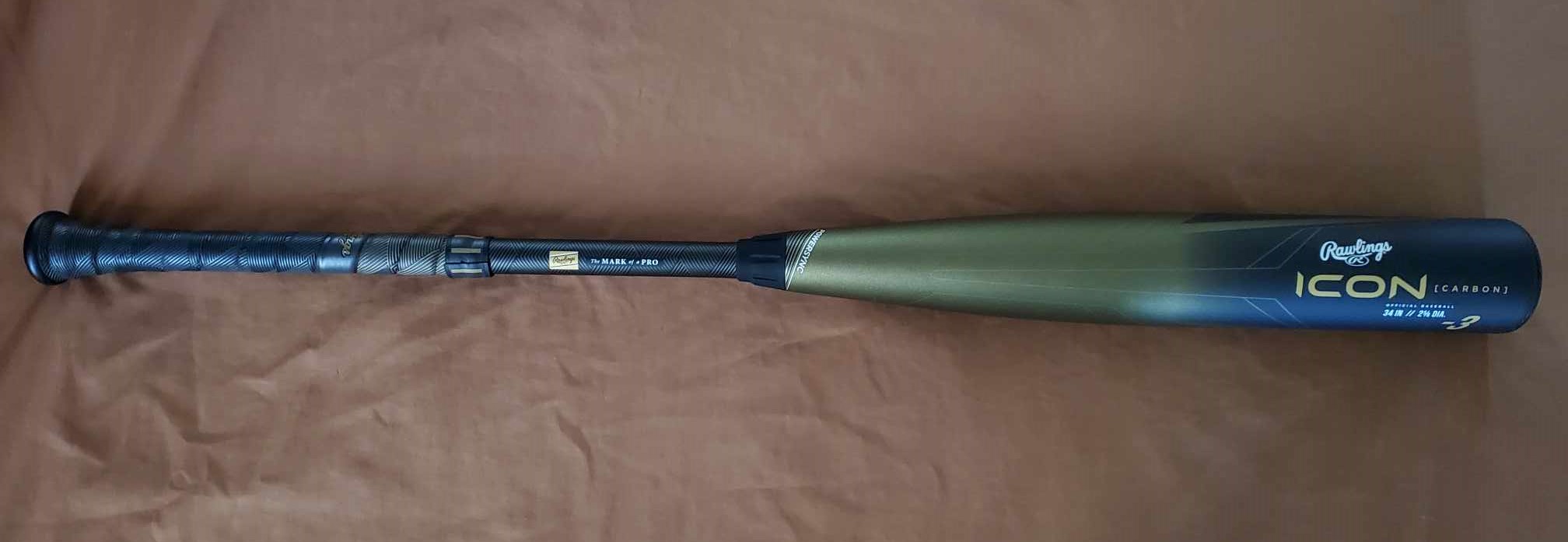New Demo 2023 Rawlings ICON BBCOR Certified Bat (-3) Composite 31oz 34 ...