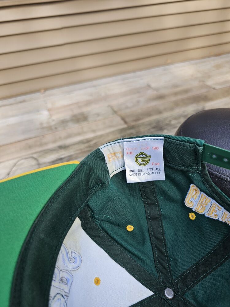 Vintage Rare Green Bay Packers Mirror Logo NFL Sports The G Cap Hat ...