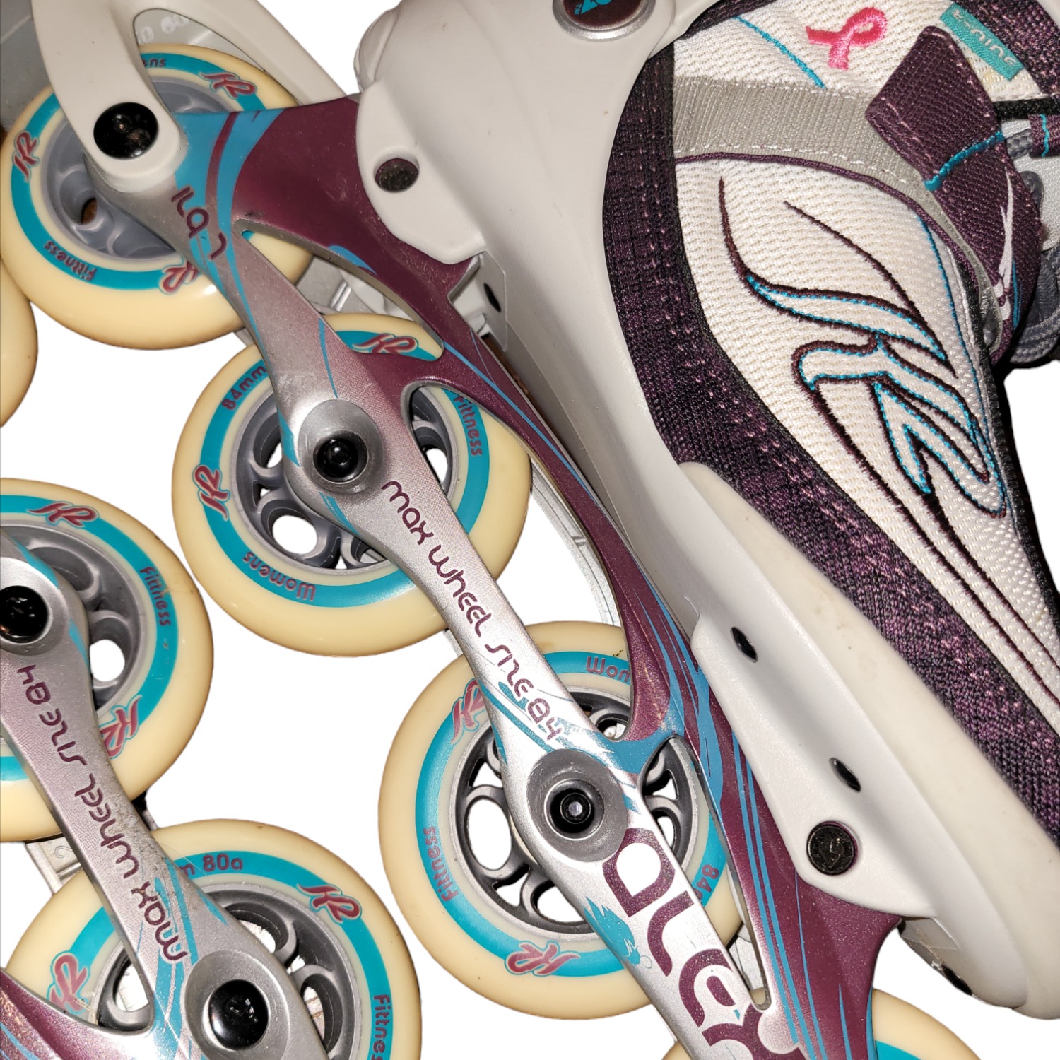 K2 Alexis 84 Pro Women's Skate Pink/White Size 8 Used Max Wheel ...