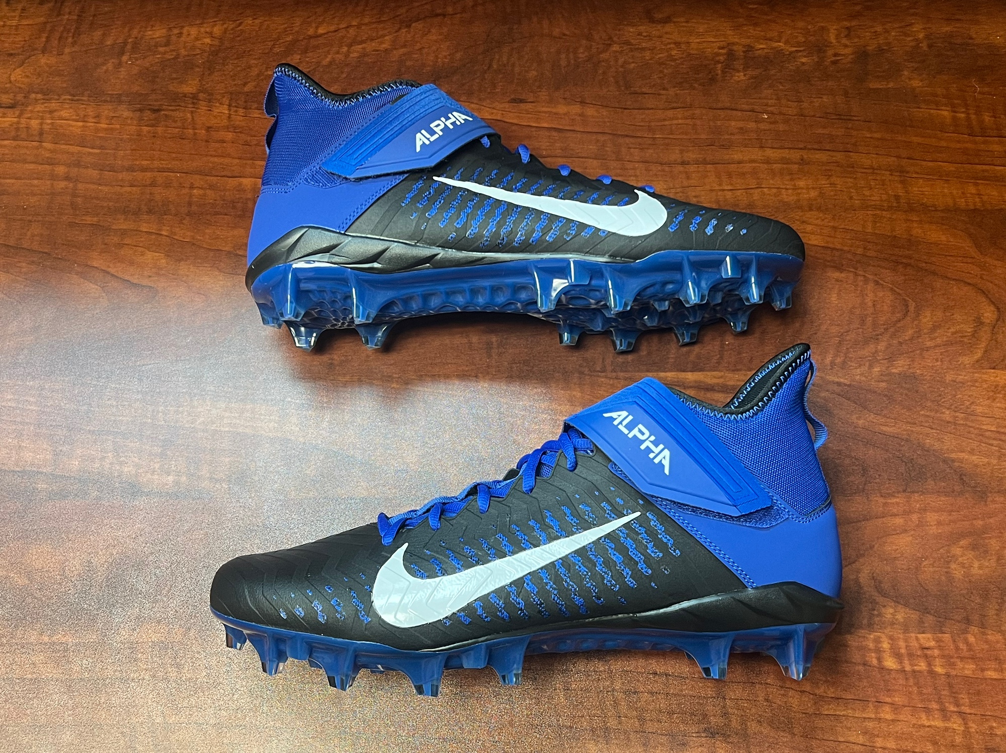 Nike Alpha Menace Pro 2 Blue White Black Football Cleats BV3945 400 ...