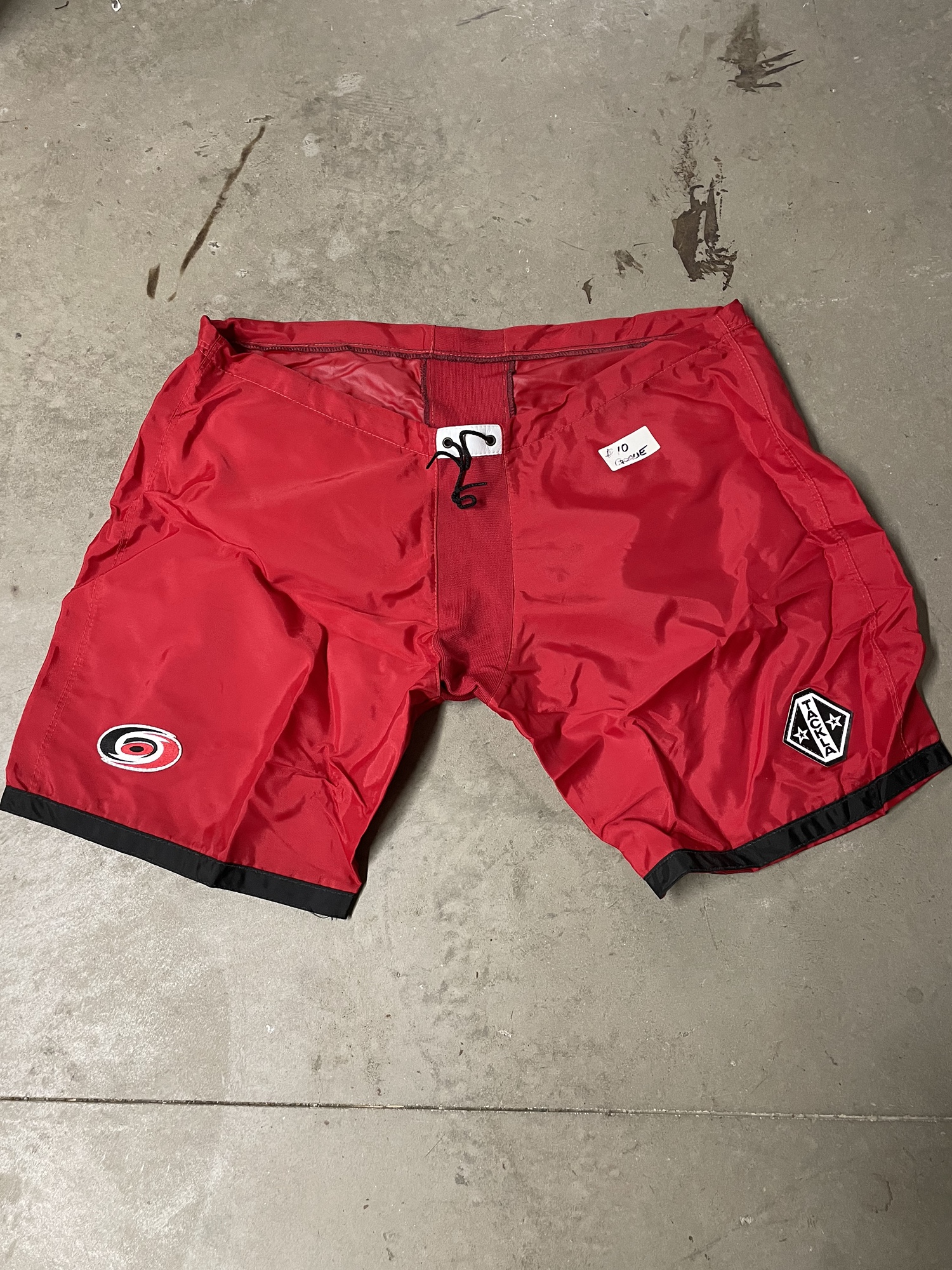 Red New XL Tackla Pro Stock Goalie Pant Shell - Carolina Hurricanes ...
