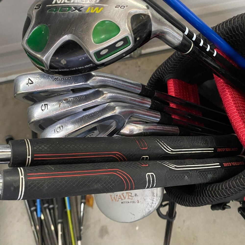 Mizuno Mens Right Handed Golf Club Complete Set With Titleist Stand Bag ...