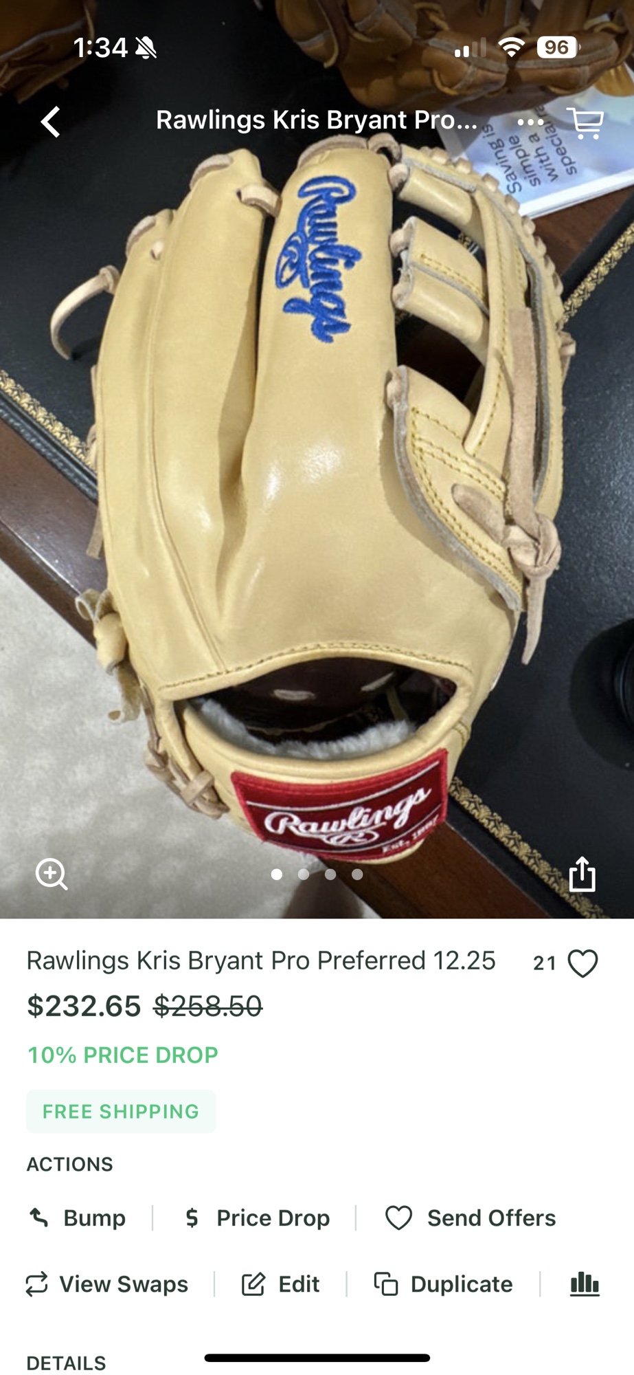 Rawlings Kris Bryant Pro Preferred 12.25 | SidelineSwap