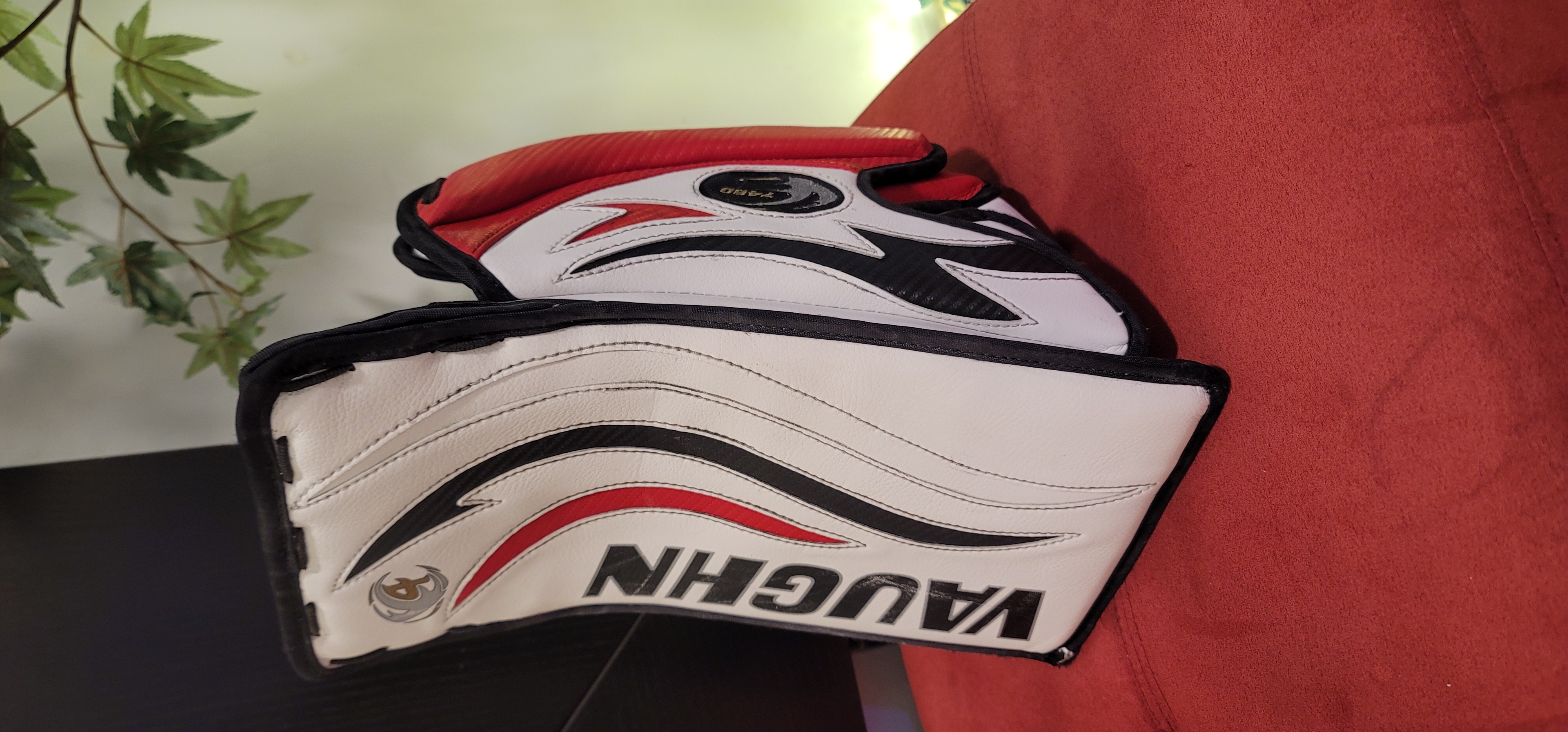 Used Vaughn Velocity V4 glove 7900 and blocker 7480 | SidelineSwap