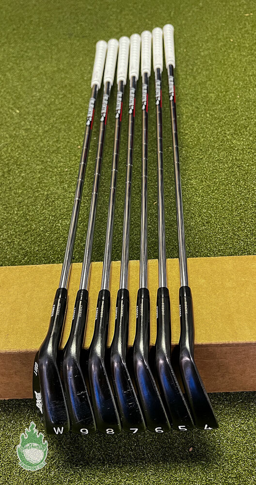 Used LH PXG 0311T Gen 2 Forged Darkness Irons 4-PW Stiff Flex Steel ...