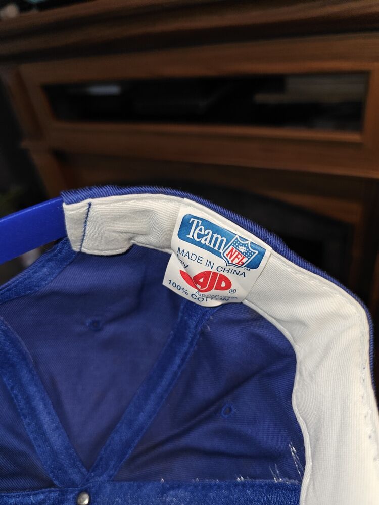 New Vintage Detroit Lions NFL Sports Football AJD Hat Cap Vtg Blue ...