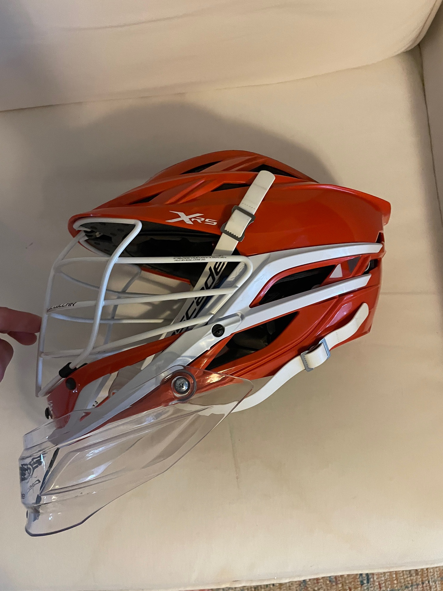 Cascade XRS Goalie Helmet - Orange and White Facemask ($350 Retail ...