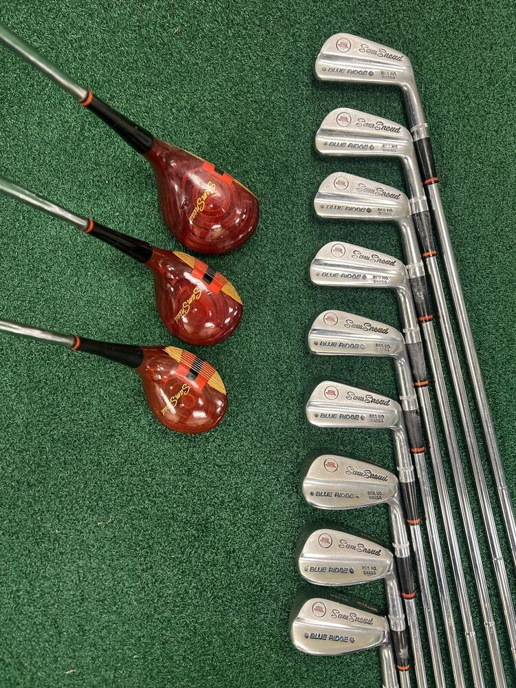 Vintage Wilson Sam Snead Blue Ridge Iron/ Wood Set MRH Steel Shafts 2 ...