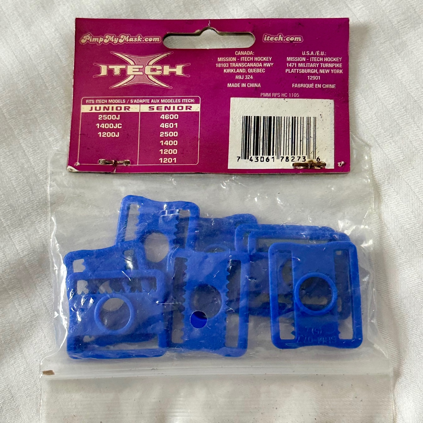 ITech Hockey Goalie “Pimp My Mask” Replacement Mask Clips (8 Pack ...