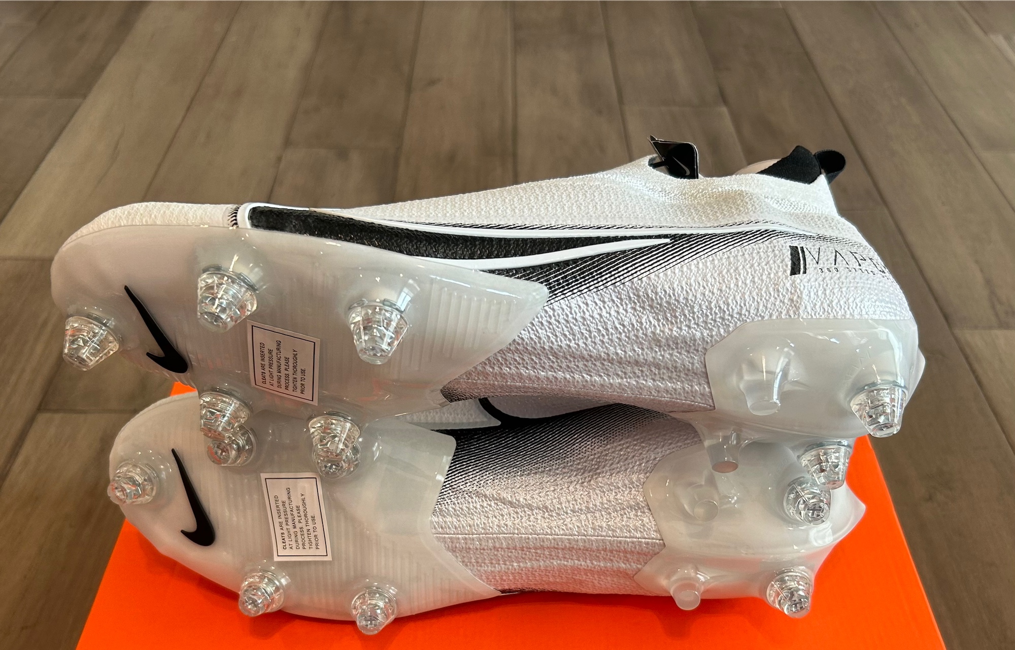 Size 14 Nike Vapor Edge Pro 360 Detachable Football Cleats White Black ...