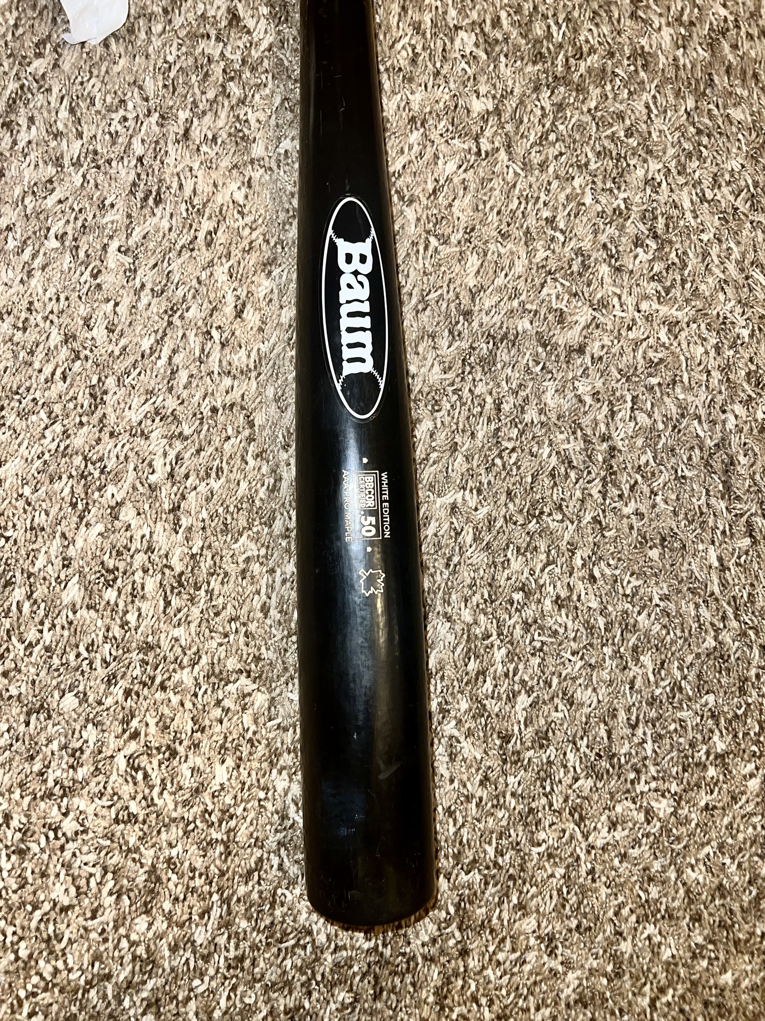 BBCOR Certified Wood Composite (-3) 28 oz 31" White Stock Bat ...