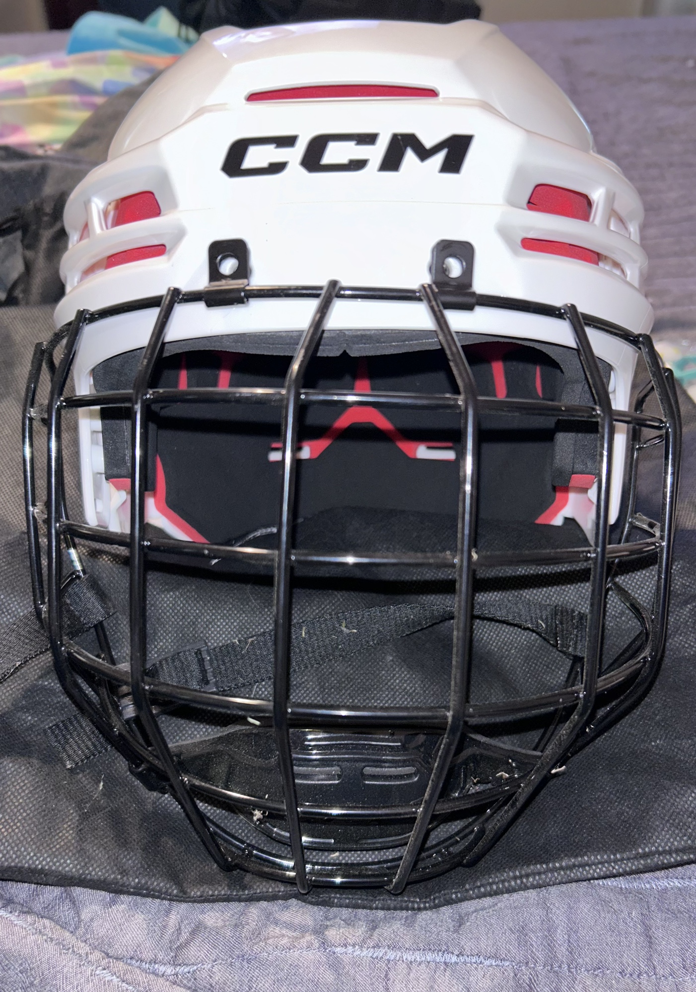 CCM helmet full face shield and cage | SidelineSwap