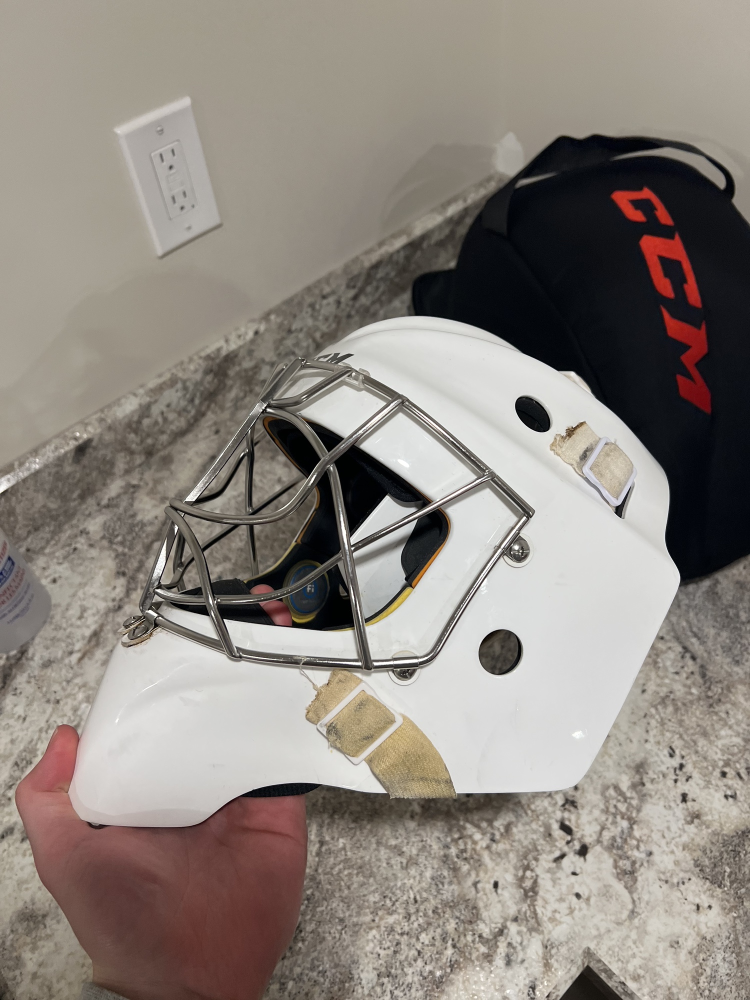 A Fricken STEAL- Senior CCM Pro Stock- Axis Pro Goalie Mask | SidelineSwap