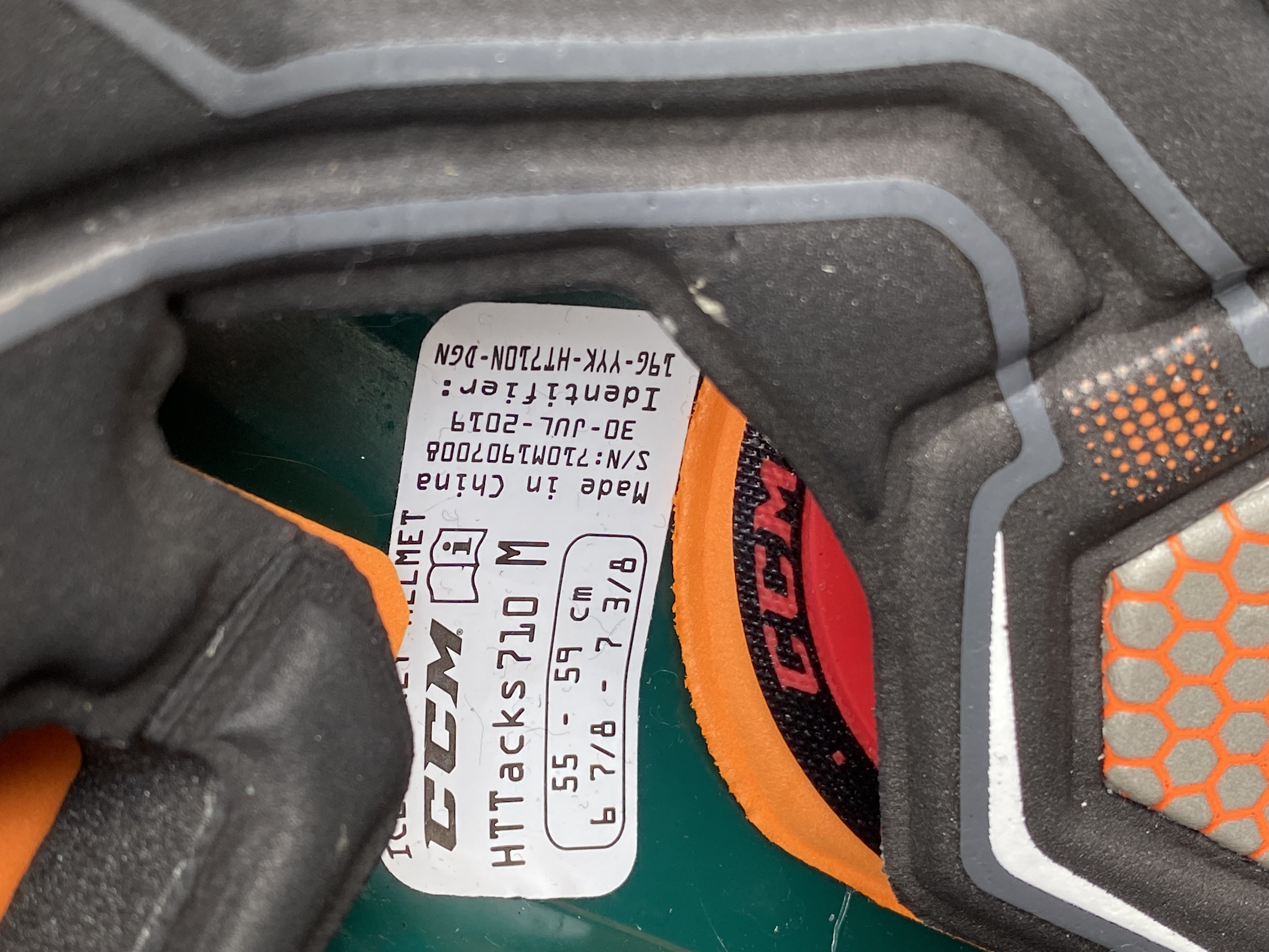 CCM Tacks 710 Pro Stock Hockey Helmet Combo CCM Visor Green Medium WILD ...