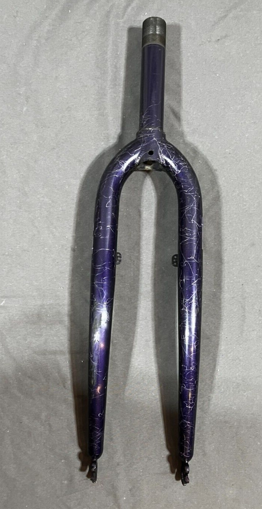 Vintage Purple Splatter Painted CrMo 26" QR Mountain Bike Fork 1-1/8 ...