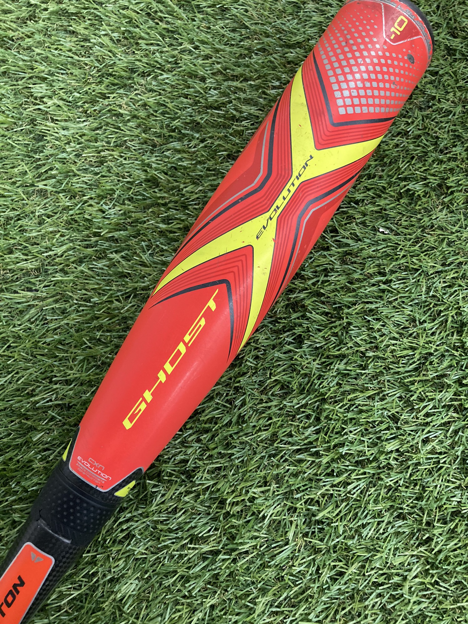 (Cracked) Used 2019 Easton Ghost X Evolution Bat USABat Certified (-10 ...