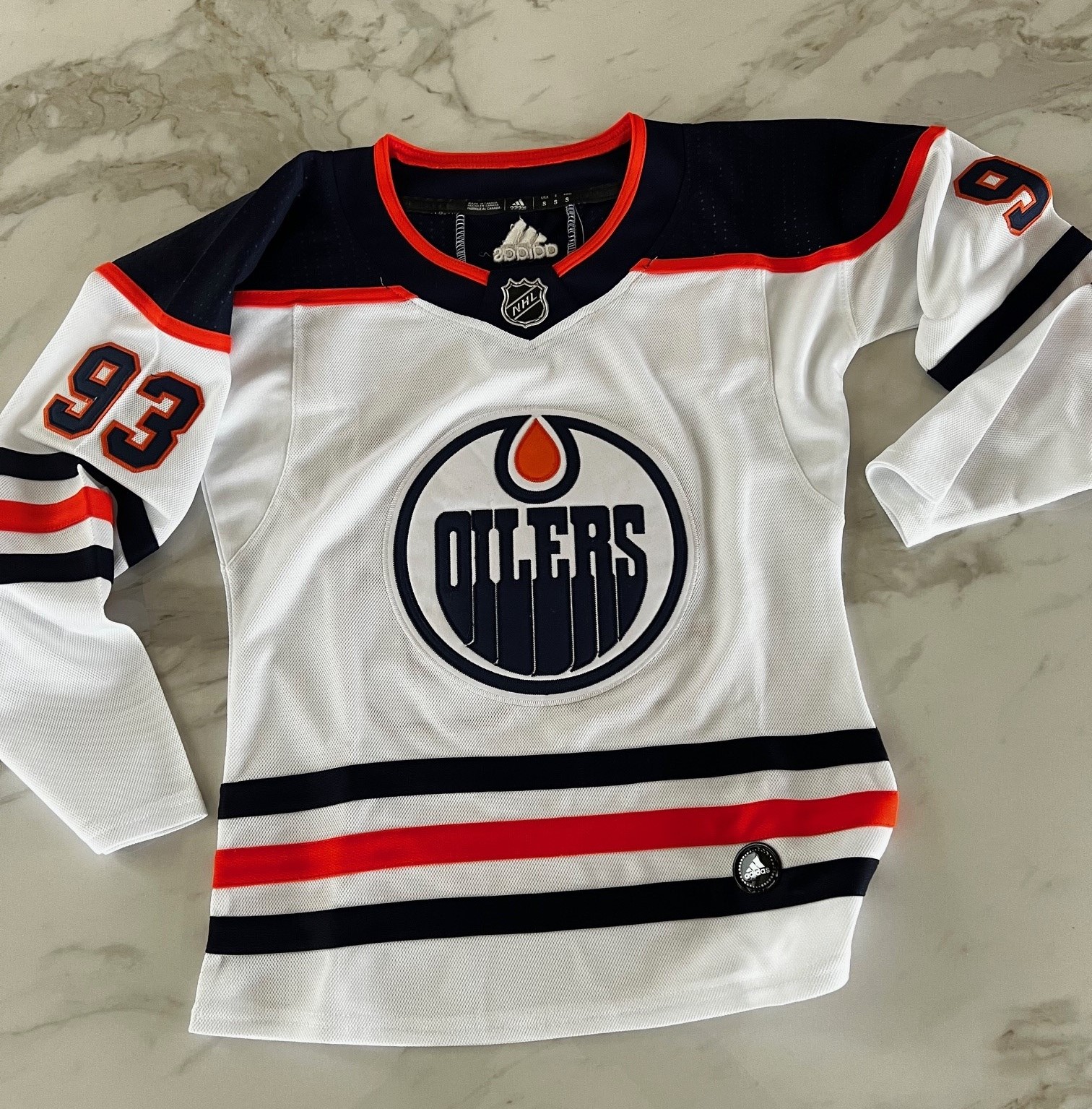 Edmonton Oilers New Away Adidas Jersey #93 Nugent-Hopkins - Large Girls ...