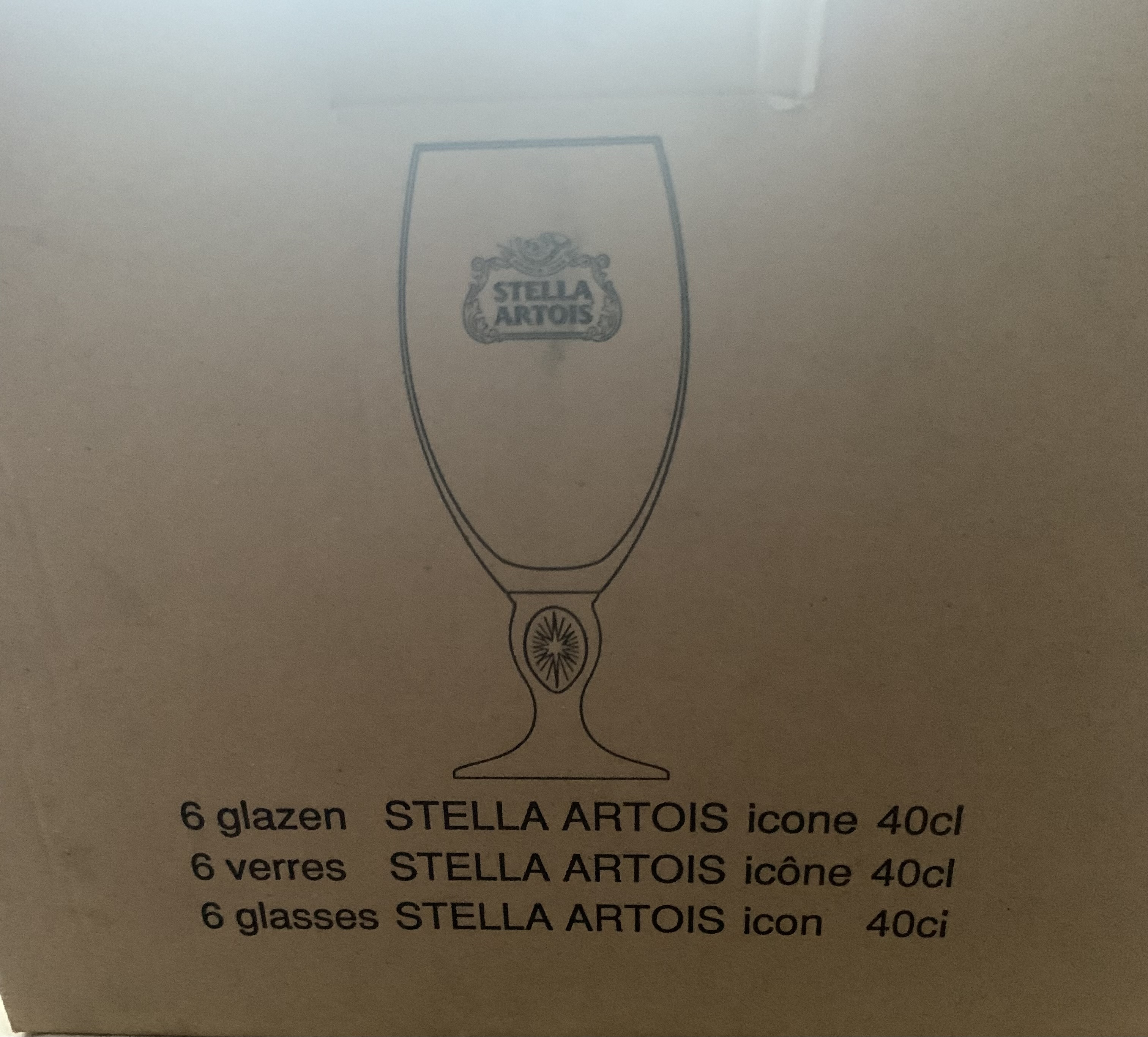Stella Artois gold rimmed chalice glasses 6pack 40cl - New in box beer ...