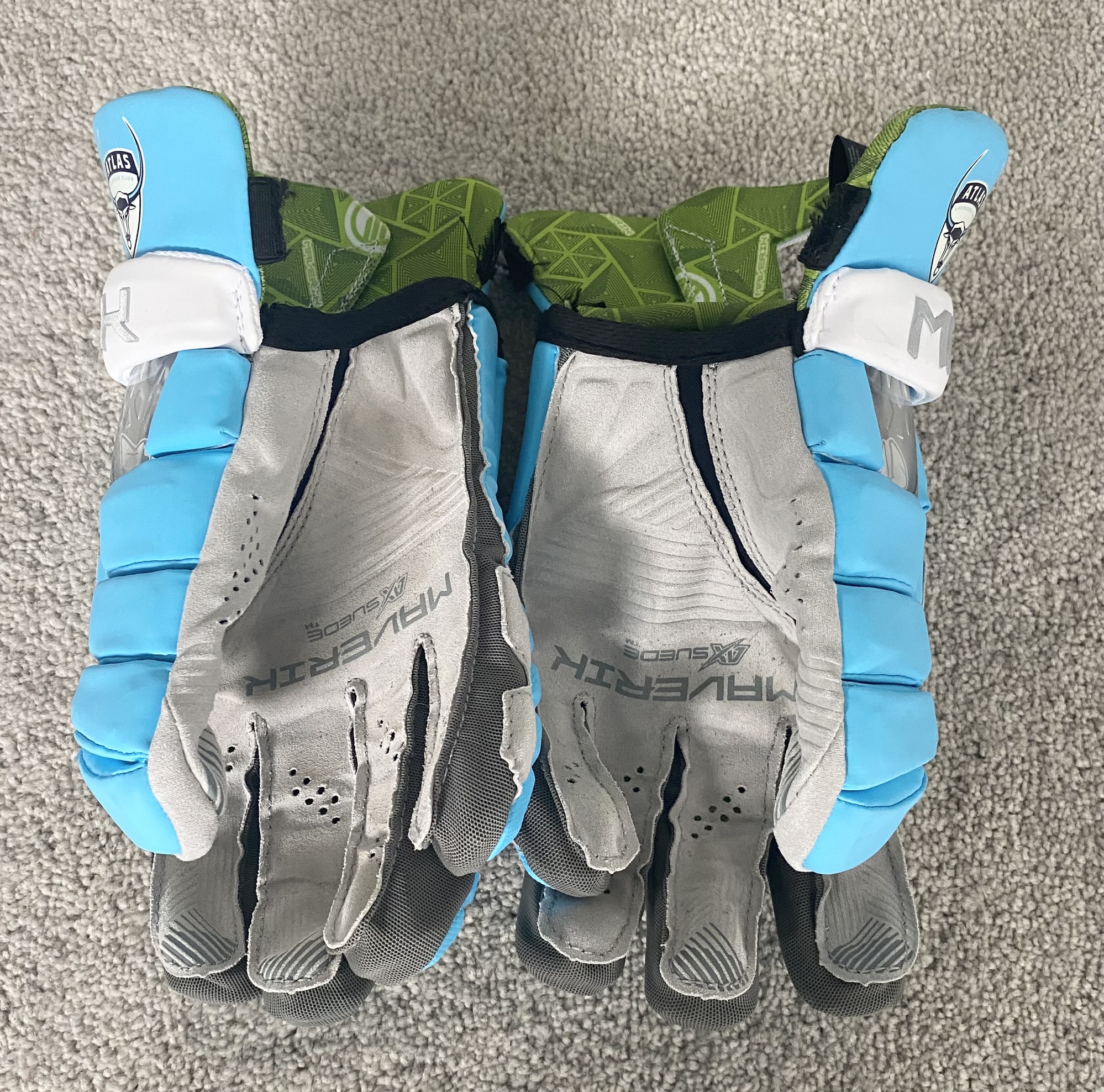 PLL New York Atlas Game Worn Maverik Gloves | SidelineSwap