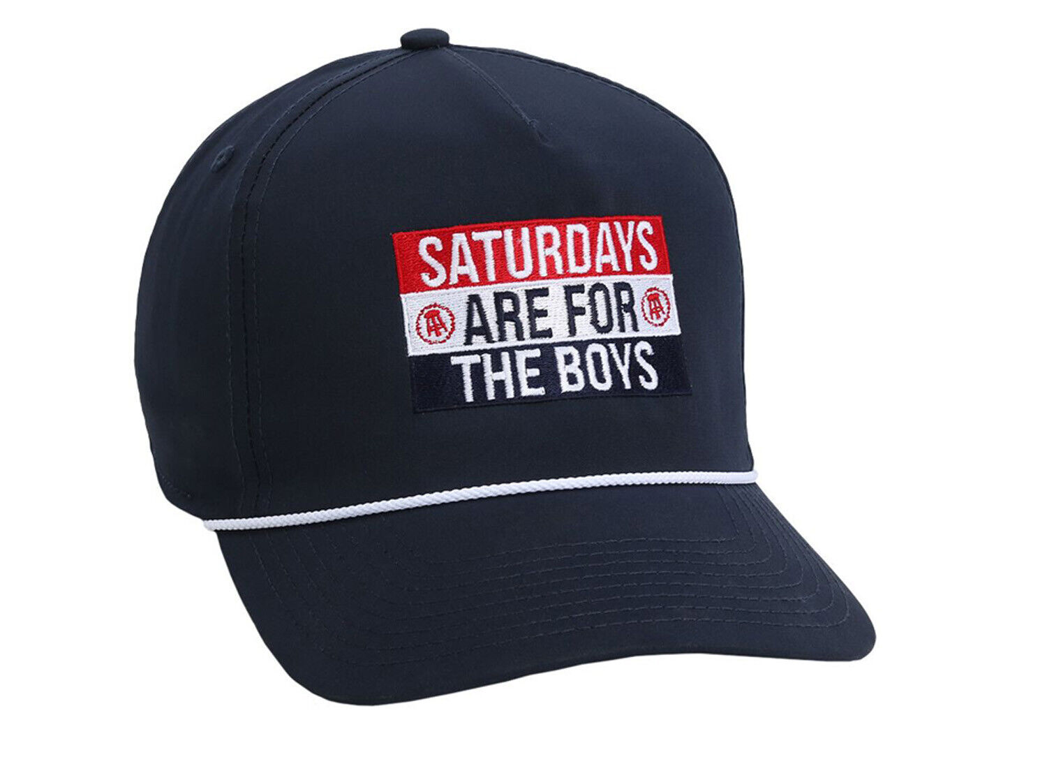 NEW Barstool “Saturdays Are For The Boys” Navy Adjustable Snapback Rope ...