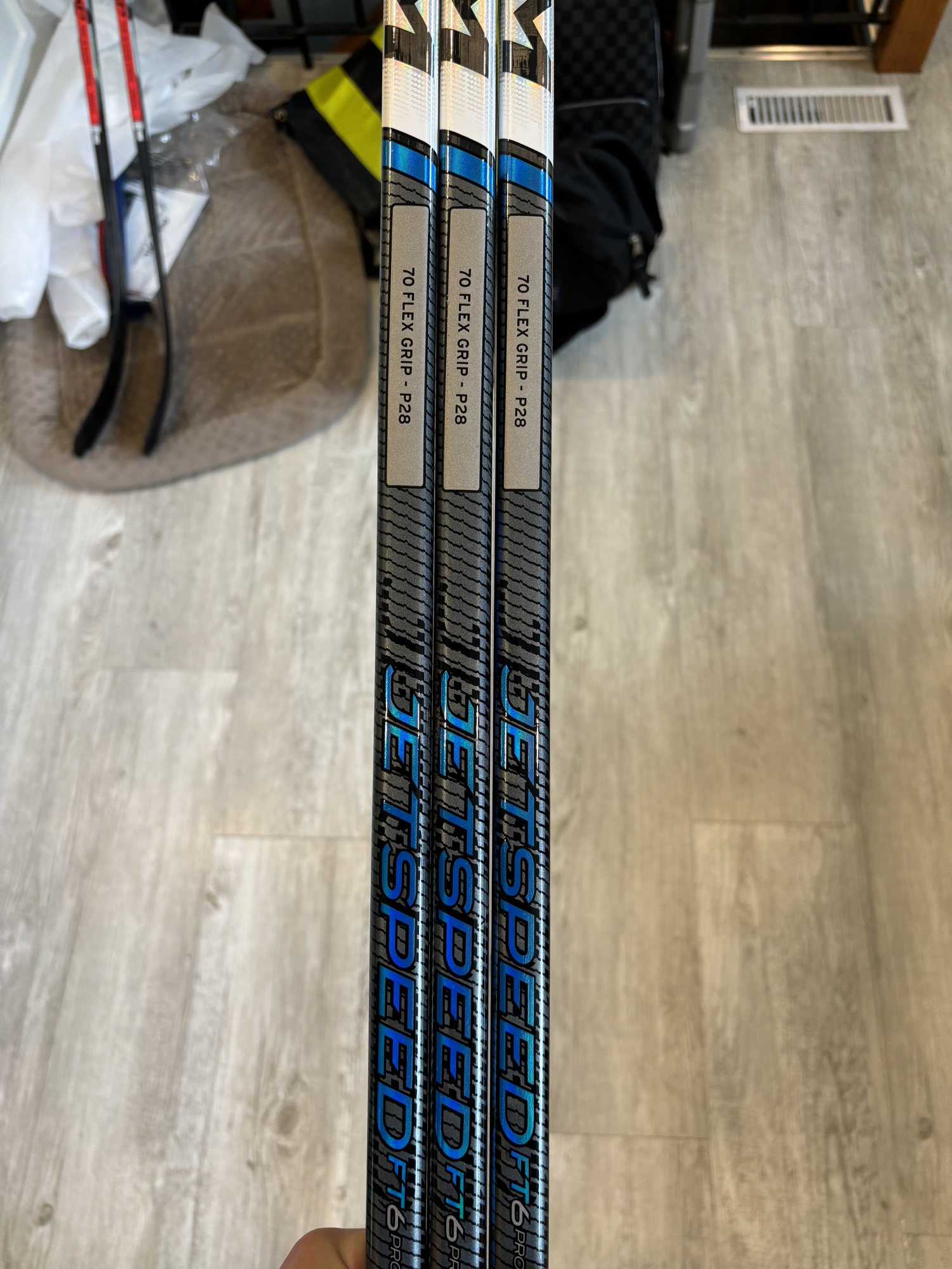 3 New Senior Blue CCM Left Hand P28 70 Flex Jetspeed FT6 Pro Hockey ...