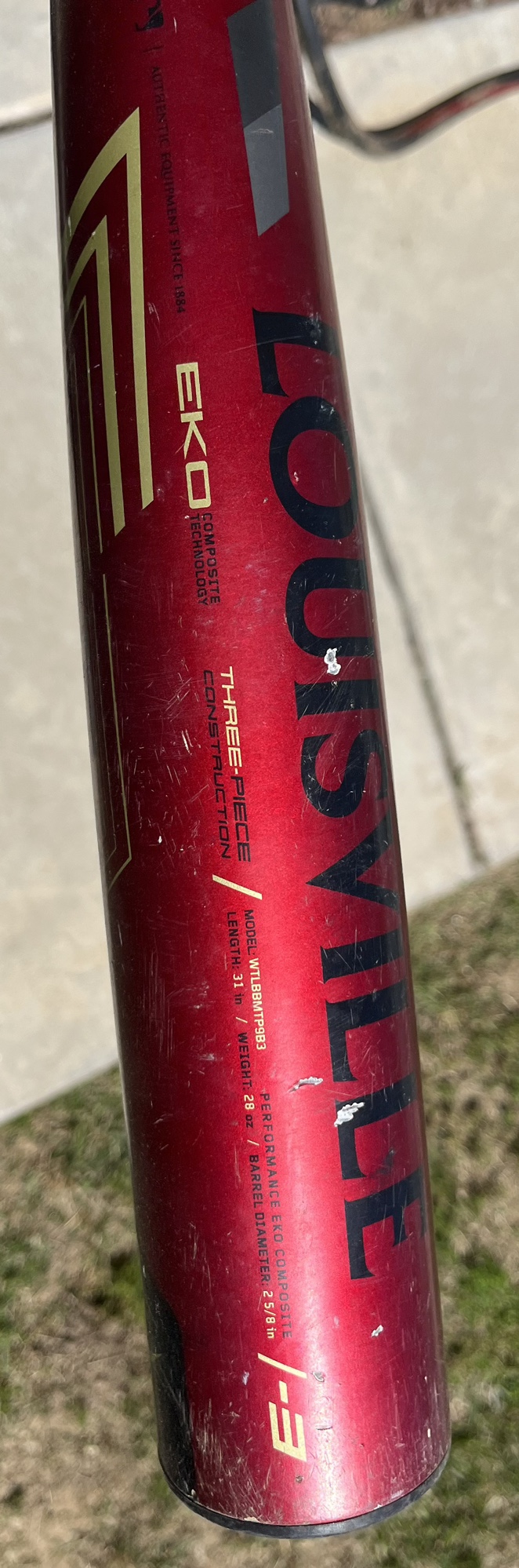 Louisville Slugger 2019 Louisville Meta Prime Bbcor Baseball Bat 31/28 ...