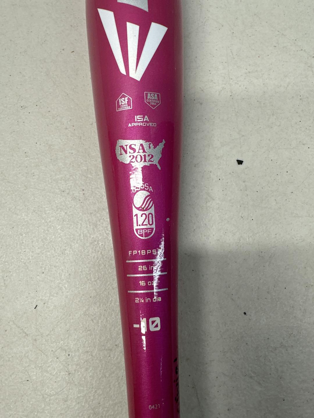 Used Easton Pink Sapphire 26" -10 Drop Fastpitch Bats | SidelineSwap