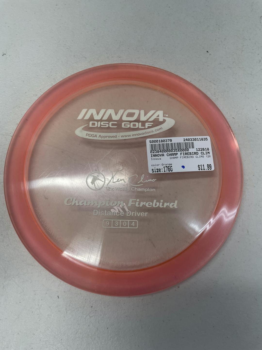 Used Innova Champ Firebird Climo 12x 176g Disc Golf Drivers | SidelineSwap
