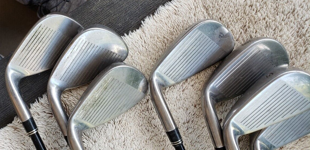 7 TAYLORMADE BURNER PLUS CAVITY BACK GOLF IRONS 4-PW V CLEAN IRONS W ...