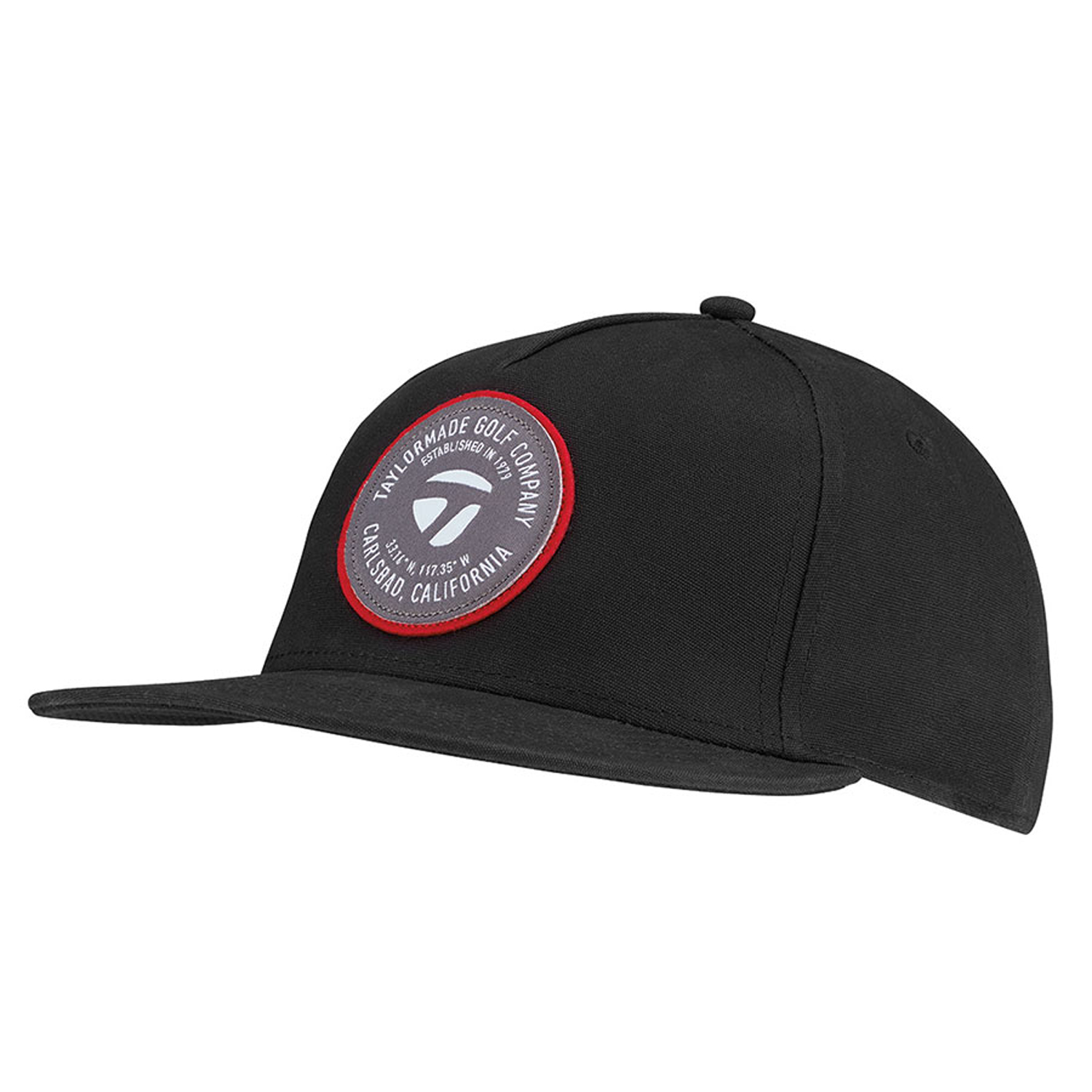 NEW TaylorMade 5 Panel Flatbill Black Snapback Golf Hat/Cap | SidelineSwap