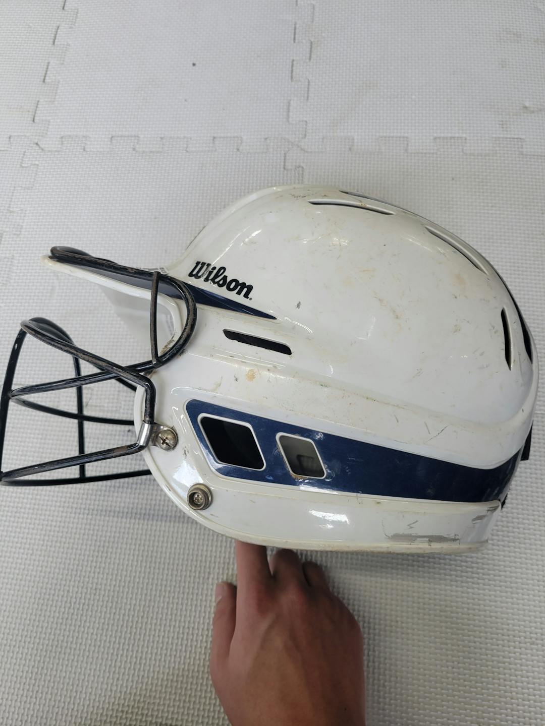 Used Wilson Helmet 6 1 8- 7.25 One Size Baseball And Softball Helmets ...