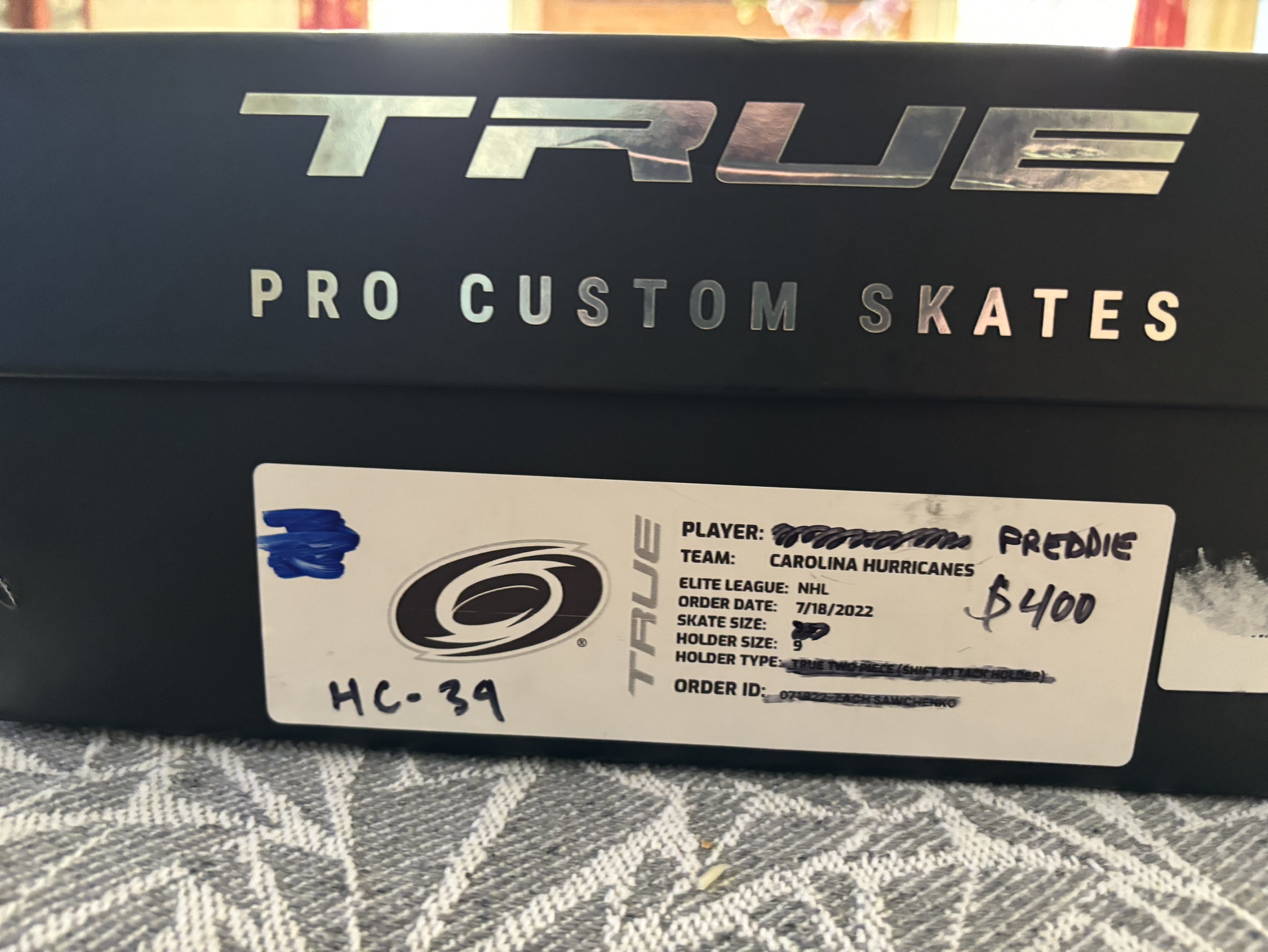 True TF Pro Custom One Piece NHL Pro Stock Goalie Skates w/Steel - Size ...